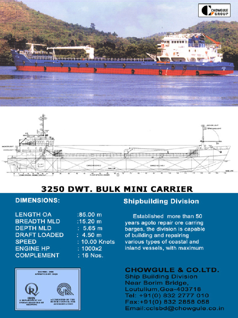 3250 DWT - Bulk Mini Carrier | PDF