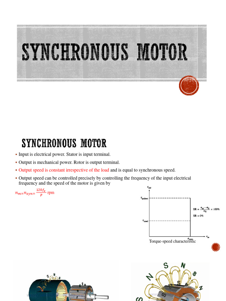 Synchronous Motor Operation and Control | PDF | Electric Motor ...