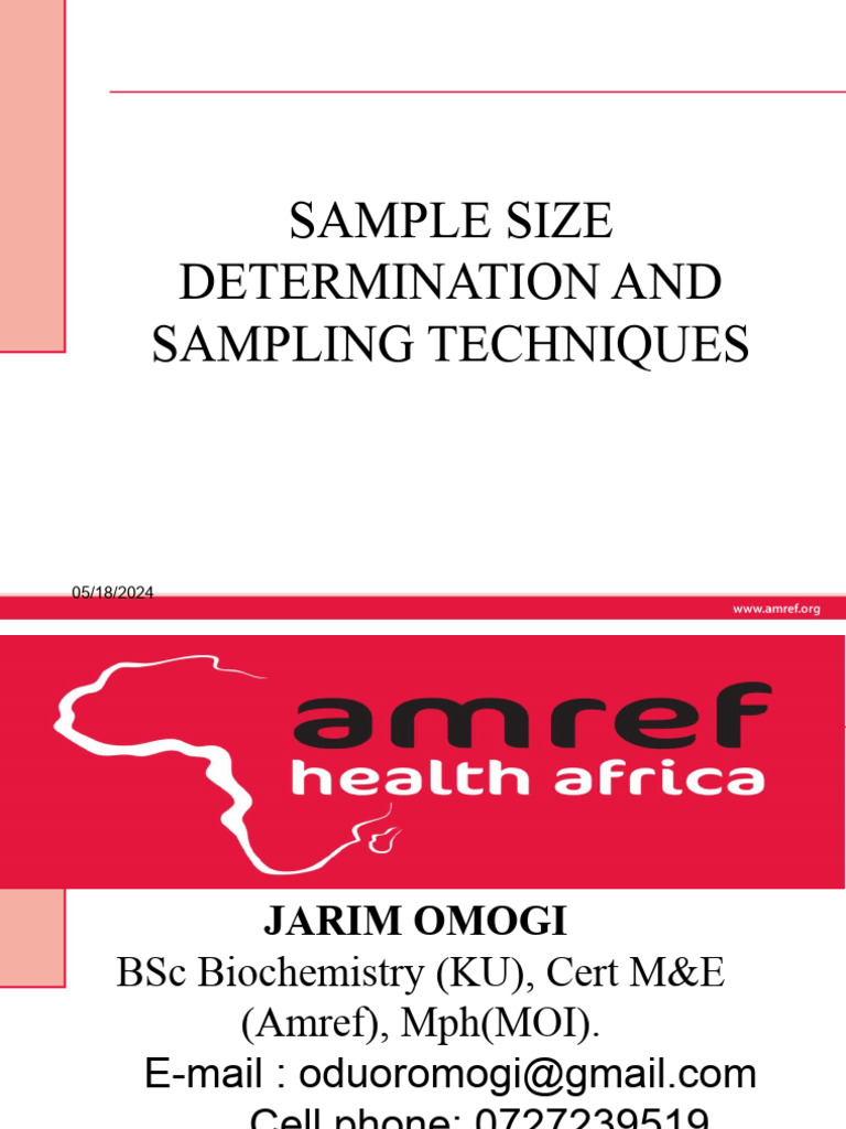 Sample Size Determination | PDF | Sample Size Determination | Sampling ...