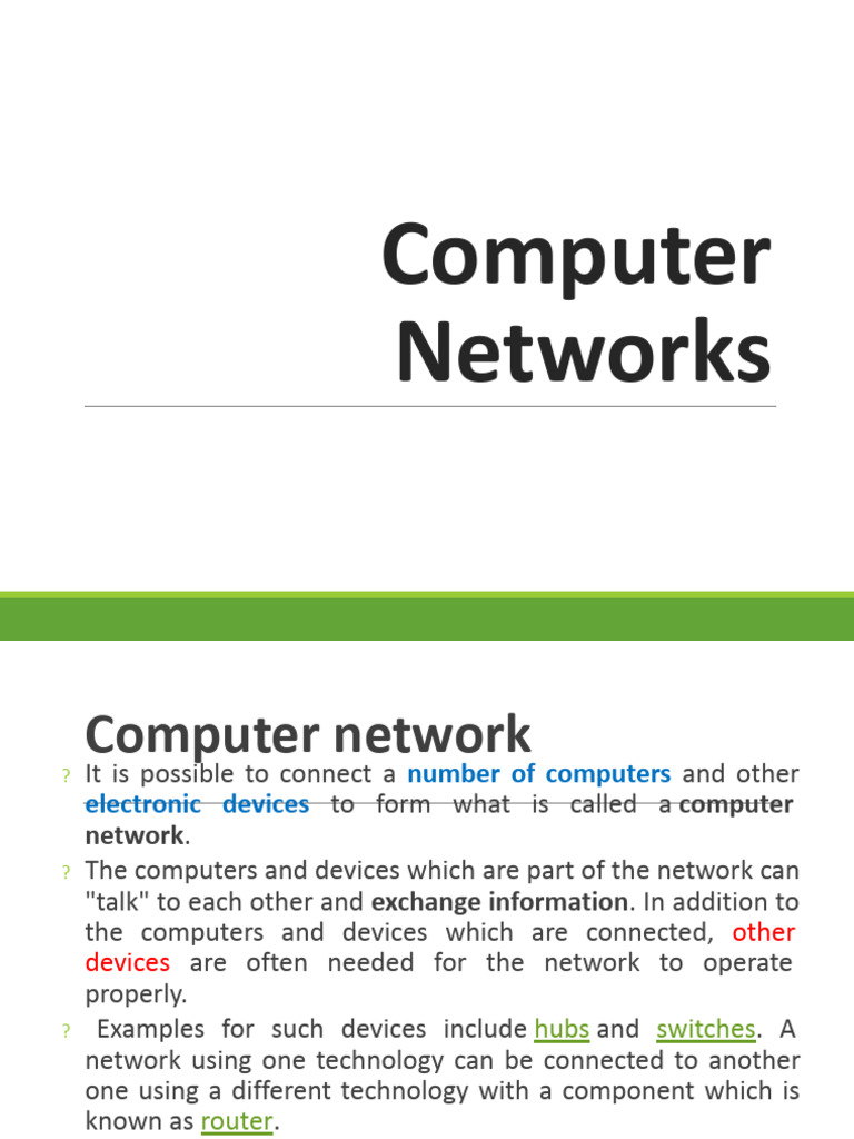 8 10 23 Computer Network - Devices | PDF | Computer Network | Client–Server Model