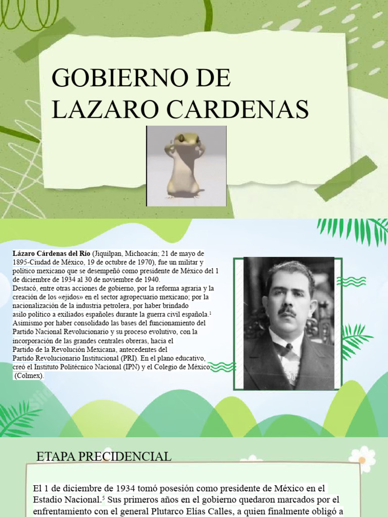 Legado de Lázaro Cárdenas en México | PDF | México | Gobierno
