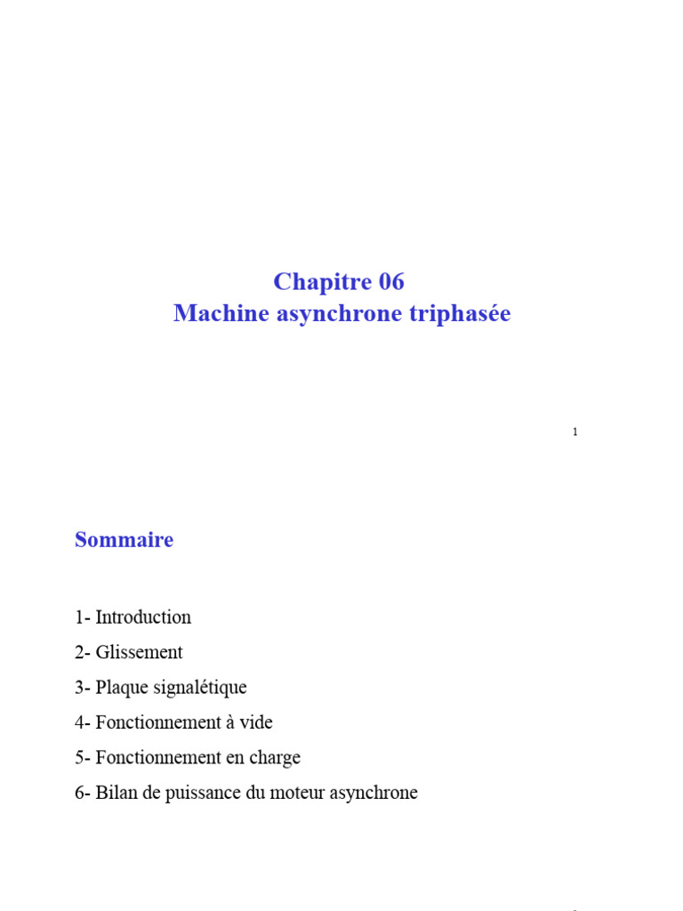Ch6 Machine Asynchrone | PDF | Machine | Électromagnétisme