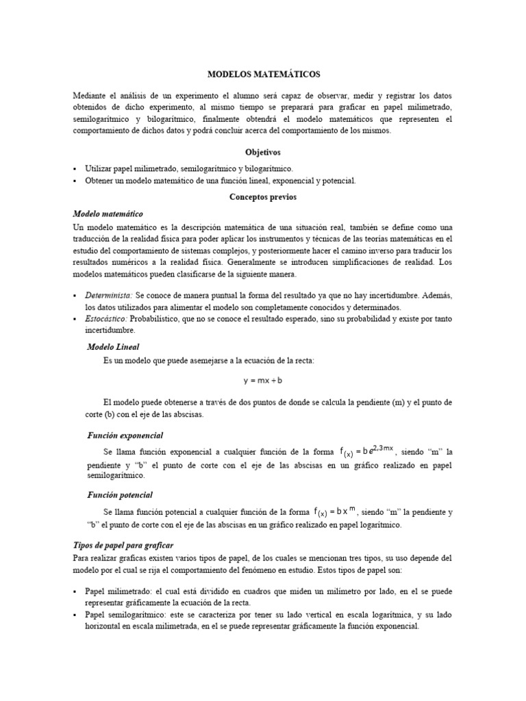 Modelos Matematicos S-Sol. | PDF | Modelo matemático | Pendiente