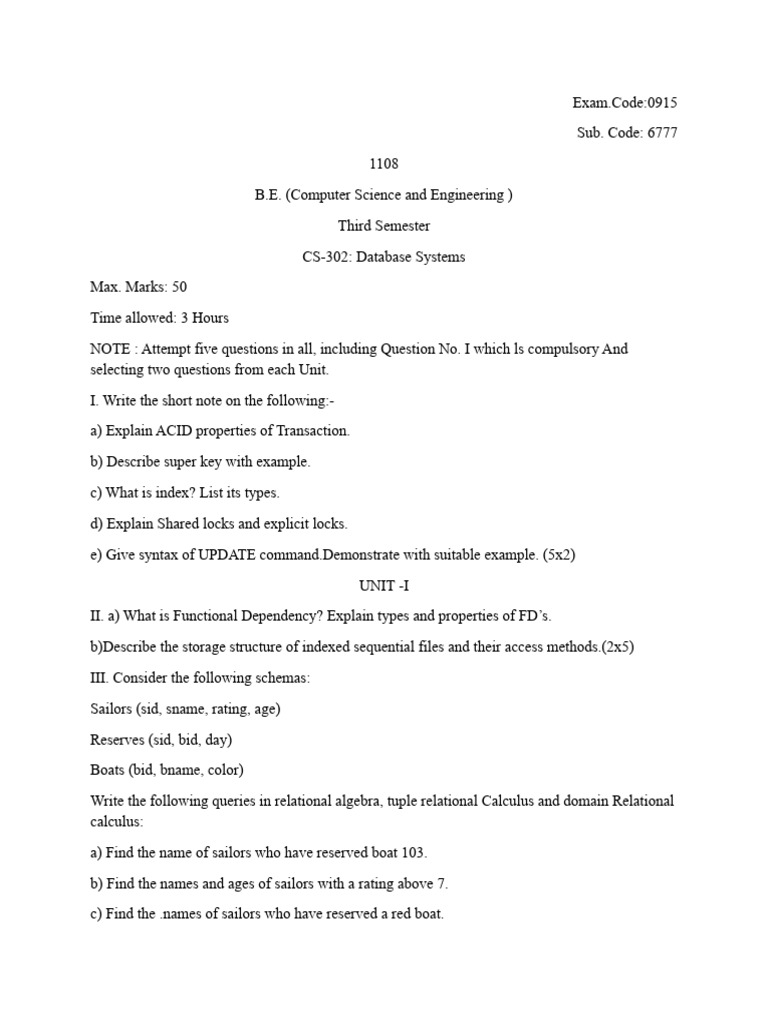 Databasesystem | PDF | Databases | Relational Model