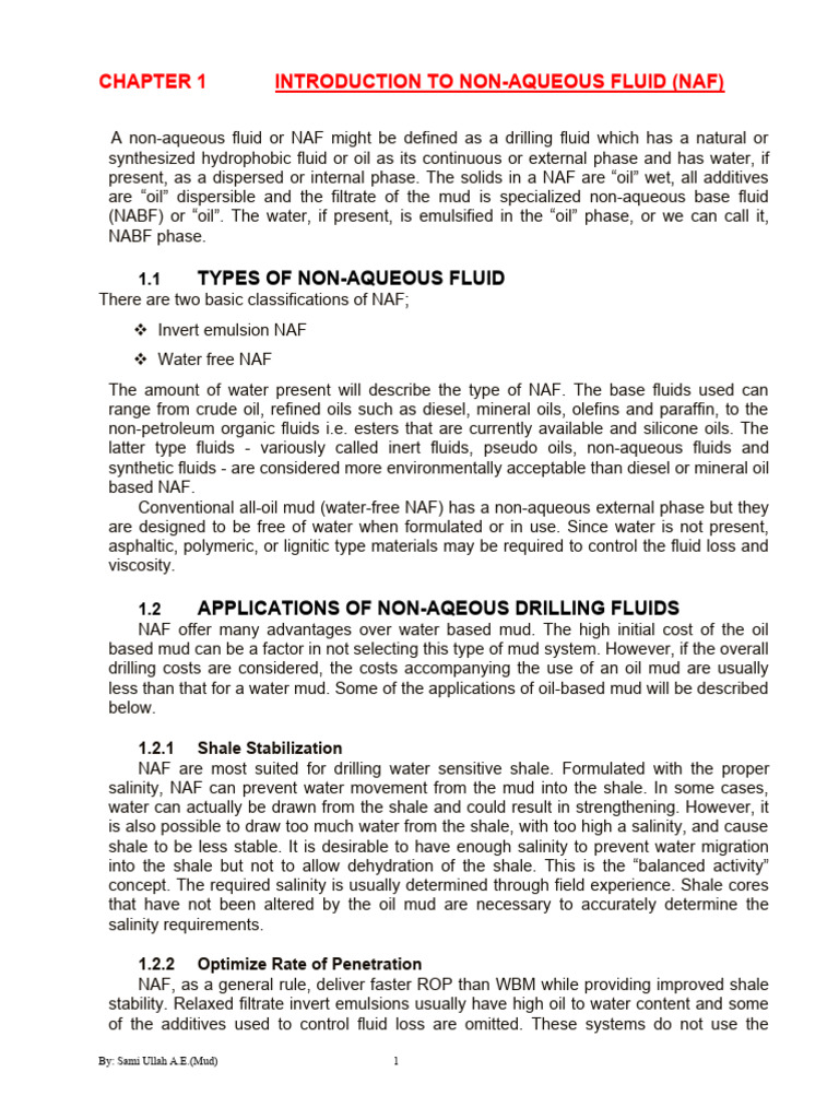 OBM Manual (Tour Report) | PDF | Emulsion | Surfactant