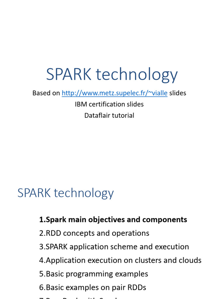 C5-SPARK Technology | PDF | Apache Spark | Apache Hadoop