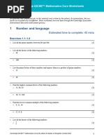 0580 - Non-Calculator - Topic - Questions 2025 - Part1 | PDF