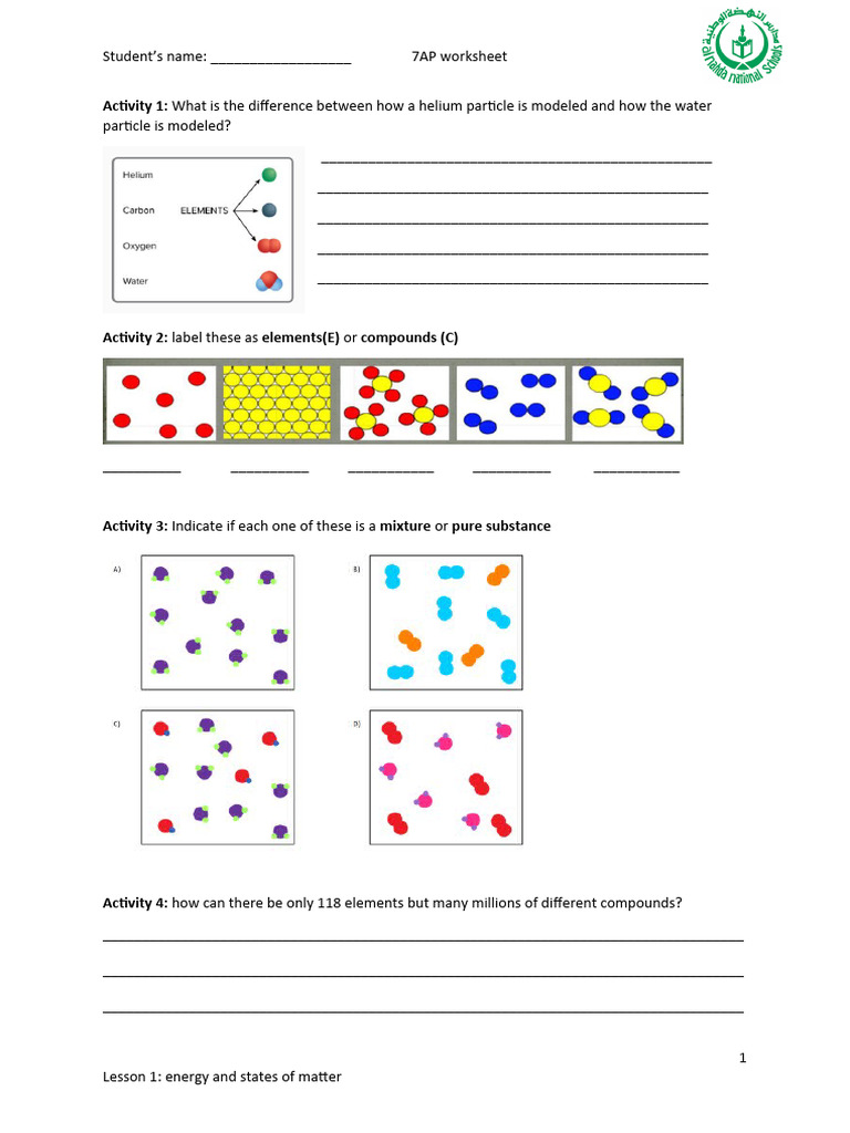 Lesson 1 - Energy and States of Matter-7ap | PDF