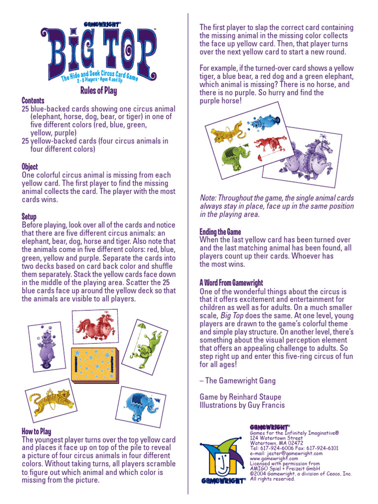 BigTop-RULES Barnyard Buddies | PDF | Gaming Devices | Games Of Chance