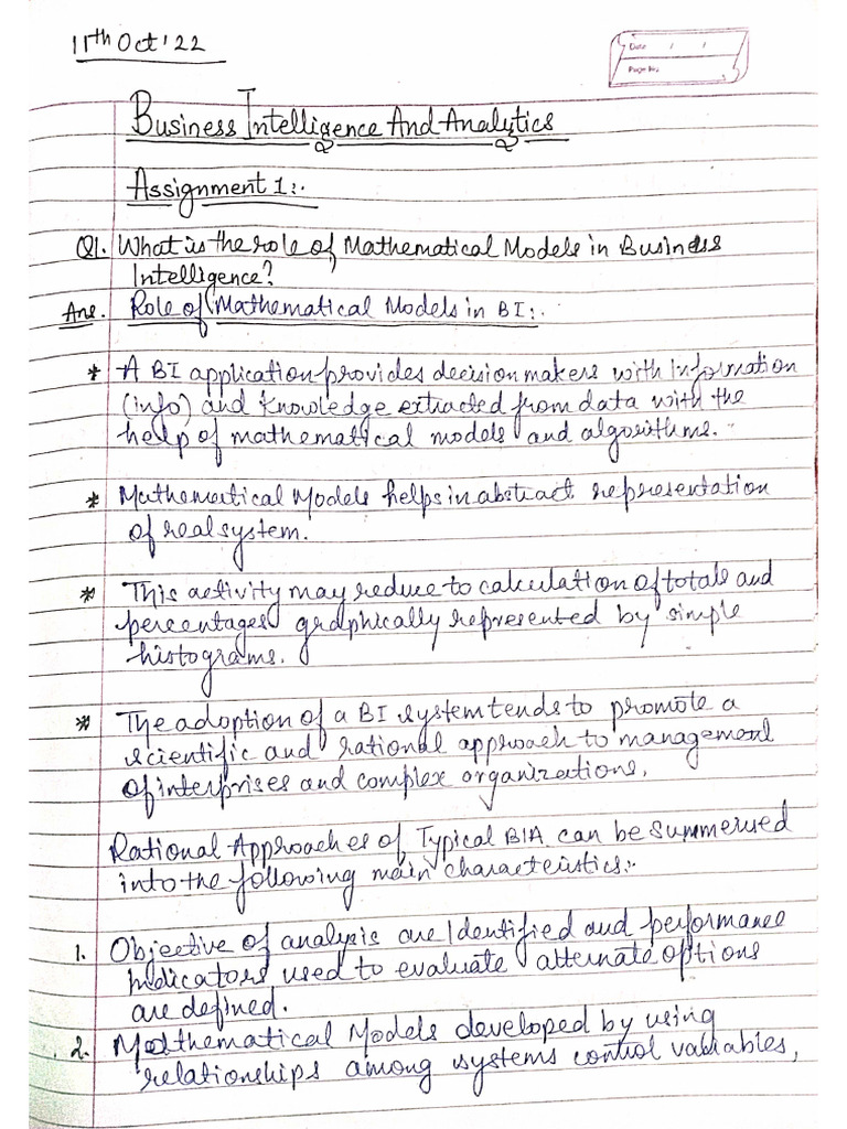 Ankit BIA Assignment 1 | PDF