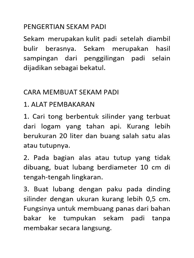 Sekam Padi | PDF
