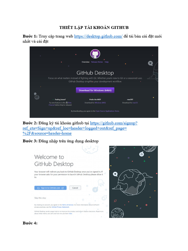 HƯỚNG DẪN SỬ DỤNG GITHUB | PDF