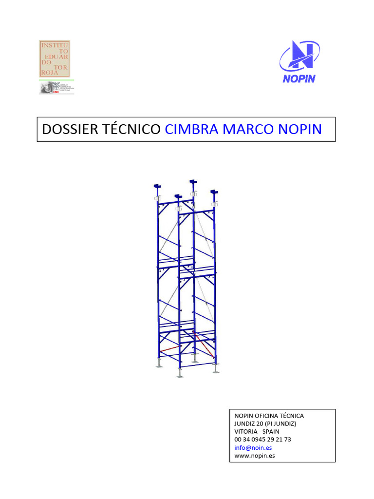 Cimbra Nopin: Sistema Modular de Sostenimiento | PDF | Hormigón ...
