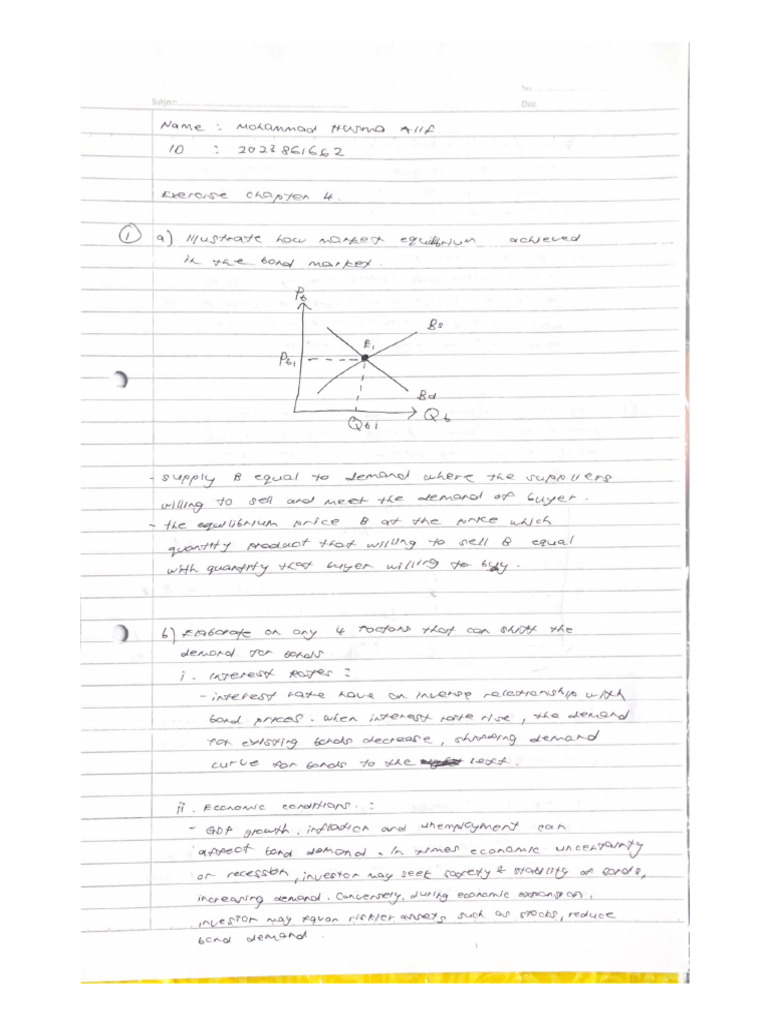 Husma Alif - Exs Chap 4 | PDF