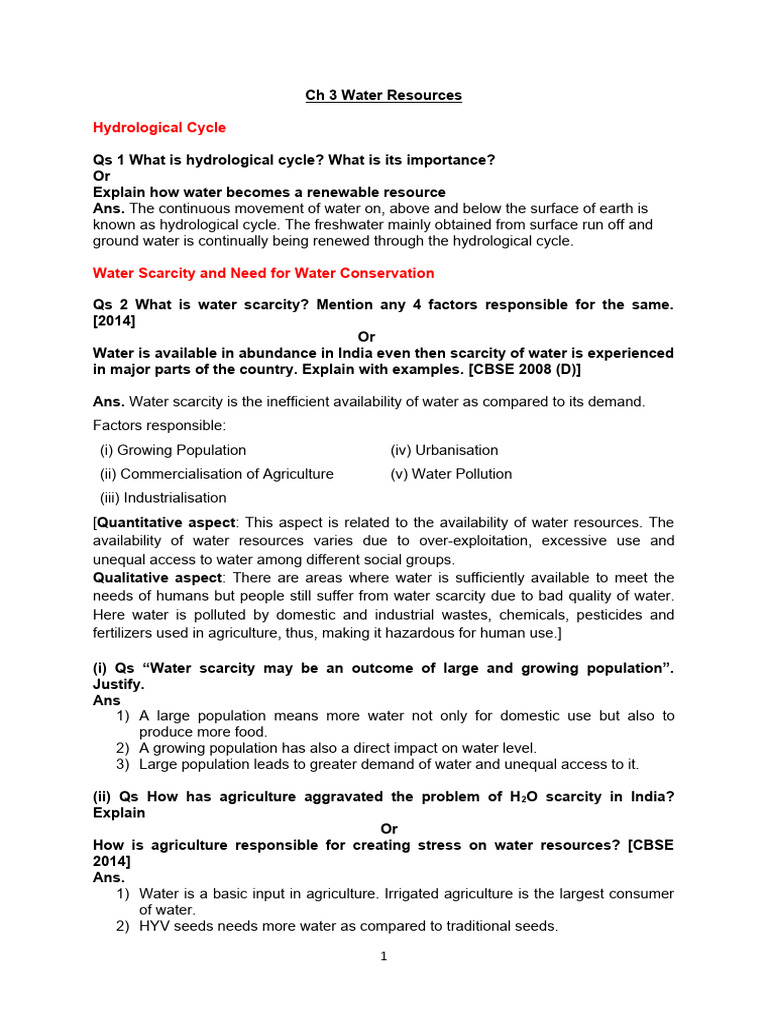 Chapter 3 Water Resources | PDF | Water | Dam