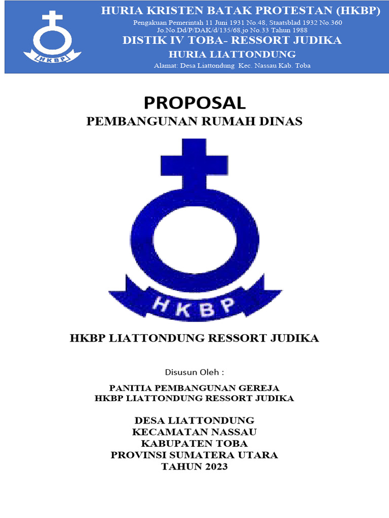 Proposal Rumah Dinas Liattondung | PDF