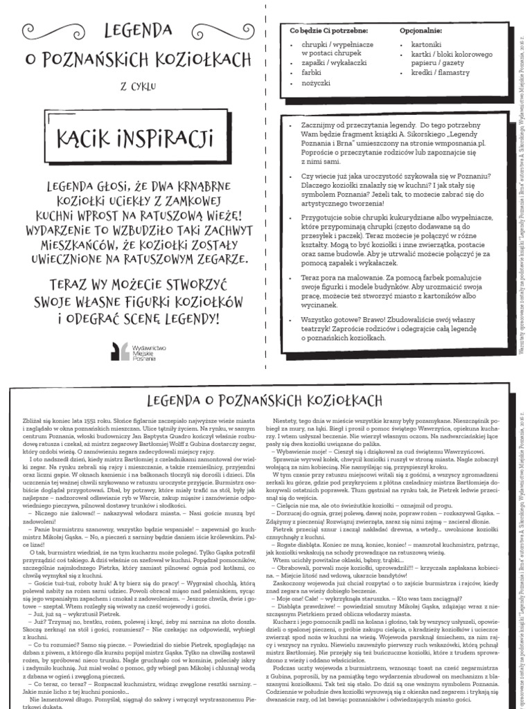 Kacik Inspiracji Legenda o Koziolkach | PDF
