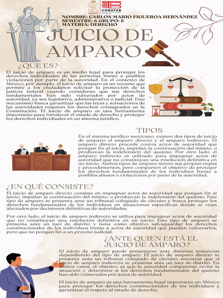 Juicio de Amparo en México: Tipos y Proceso | PDF | Derechos | Juez