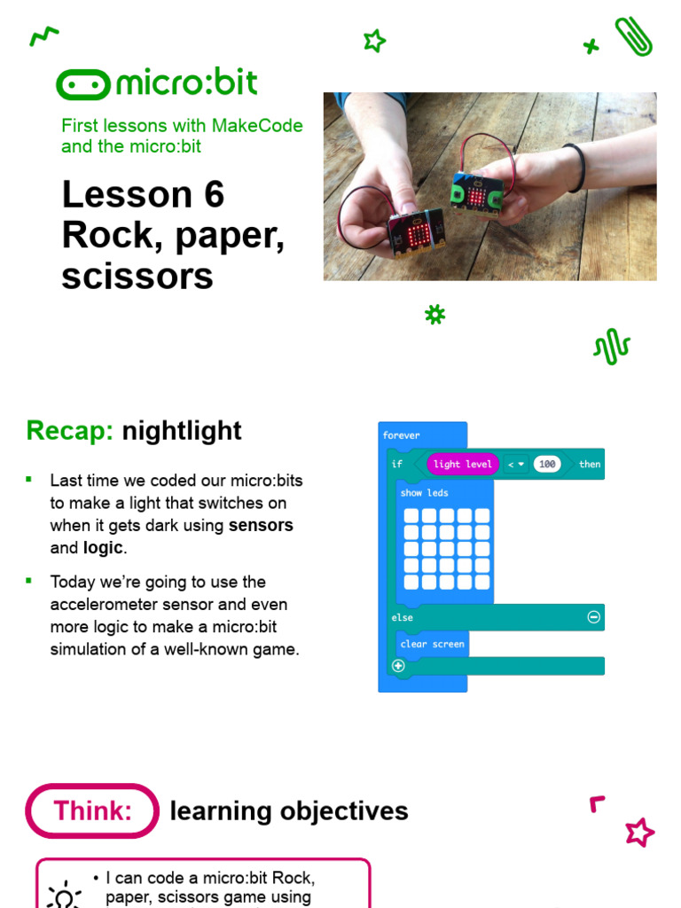 First Lessons With Make Code and The Micro Bit 6 Slides | PDF | Bit ...