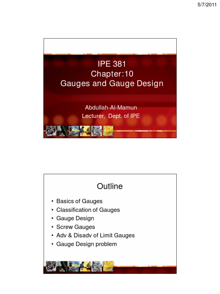 Gauge Design and Classification Overview | PDF | Engineering Tolerance ...