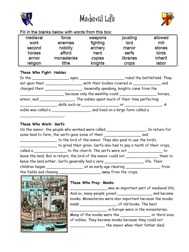 Medieval Society: Nobles, Serfs, Monks | PDF | Serfdom | Nobility