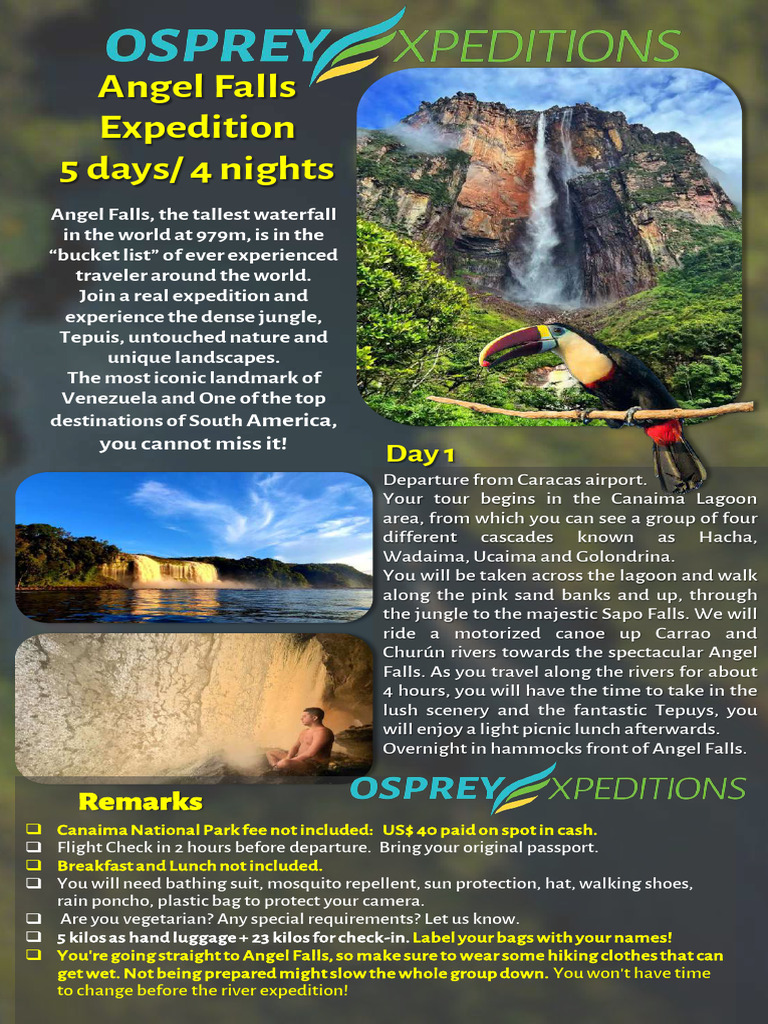 Angel Falls 5-Day Expedition Tour | PDF | Social Science