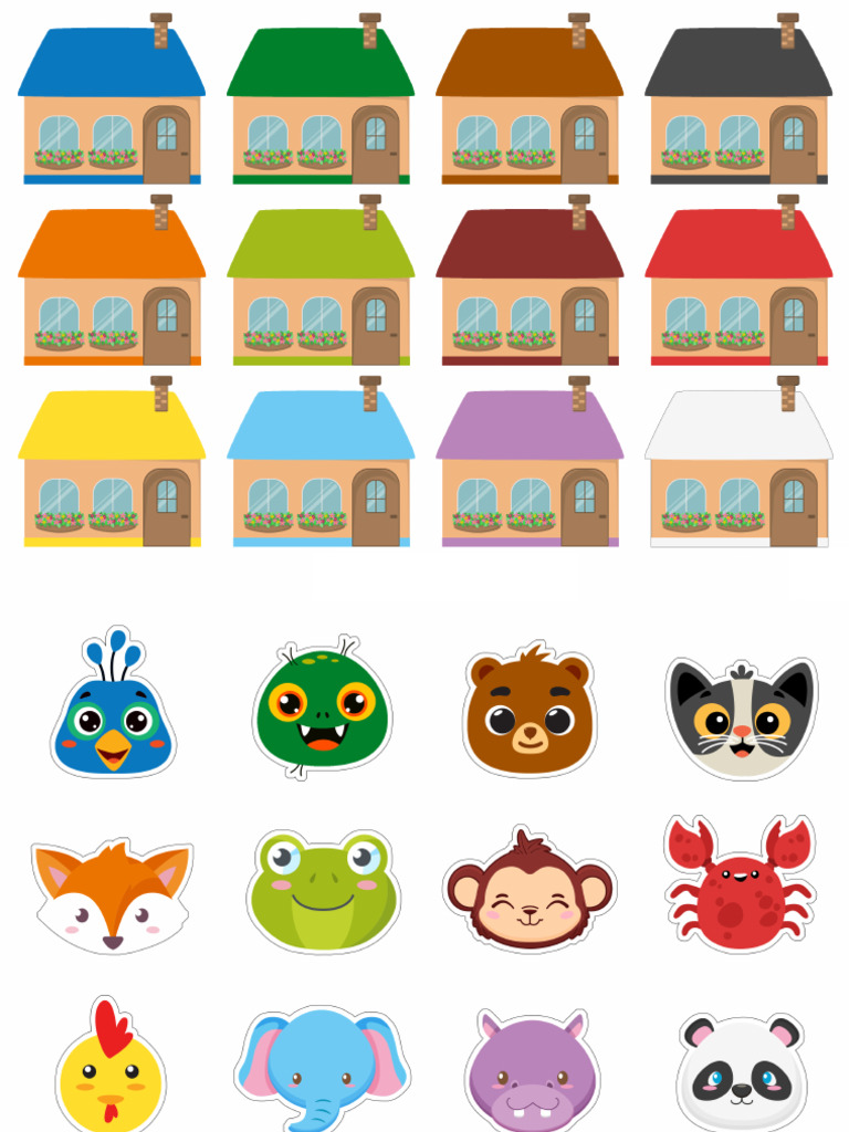 5 - Cotes - Colocar o Animal Na Respetiva Casa Colorida. | PDF