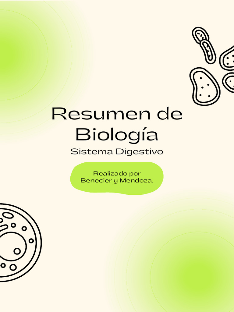 Resumen de Biología (Sistema Digestivo) | PDF | Digestión | Sistema ...