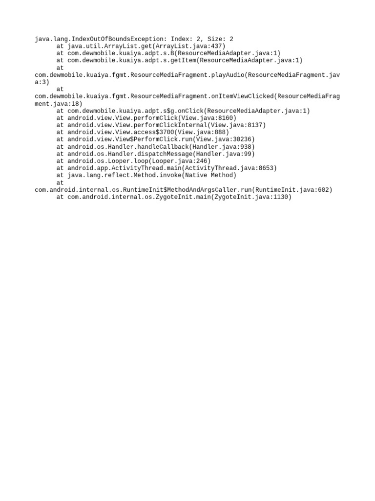 Java IndexOutOfBoundsException Error | PDF | Computers