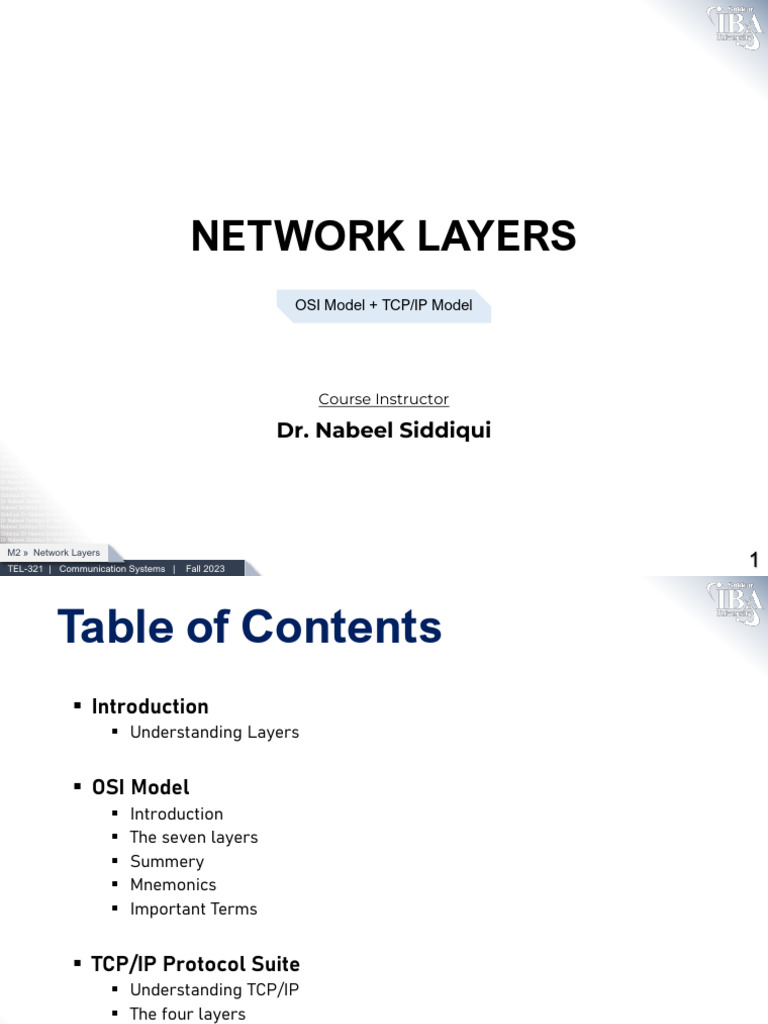 M2 NetworkLayers | PDF | Computing | Communications Protocols