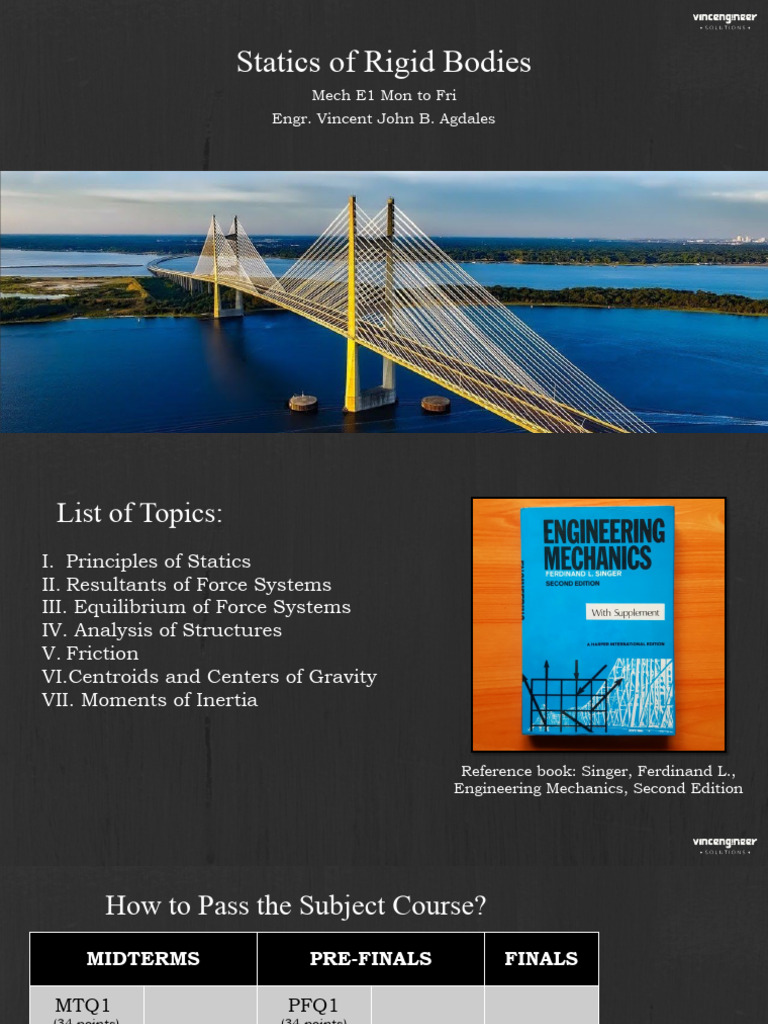 Mech E1 - CHAPTER 1 (Principles of Statics) | PDF | Force | Euclidean Vector