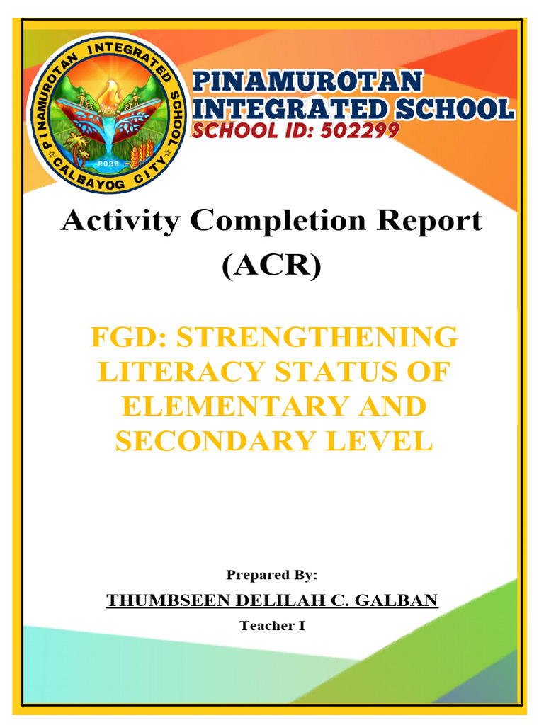 FGD Strengthening Literacy Status of Elementary and Secondary Level Acr ...