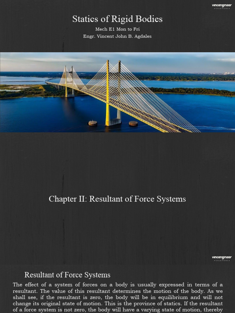 Mech E1 - CHAPTER 2 (Resultant of Force Systems) | PDF | Cartesian ...