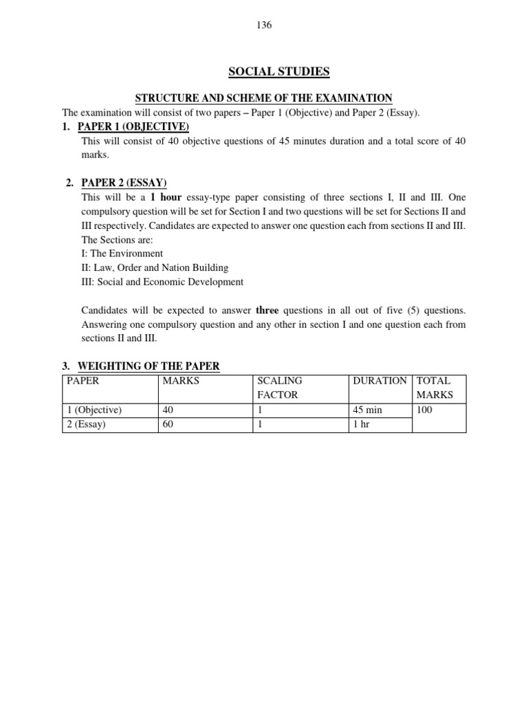 2024 Bece Social Studies Sample Questions From Waec | PDF | Community ...