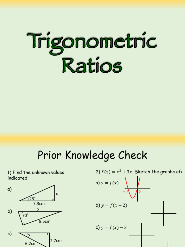 9) Trigonometric Ratios Notes | PDF | Trigonometry | Trigonometric ...
