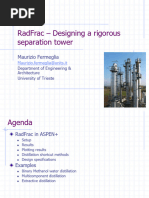 Aspen Workshop Radfrac | PDF | Distillation | Unit Operations
