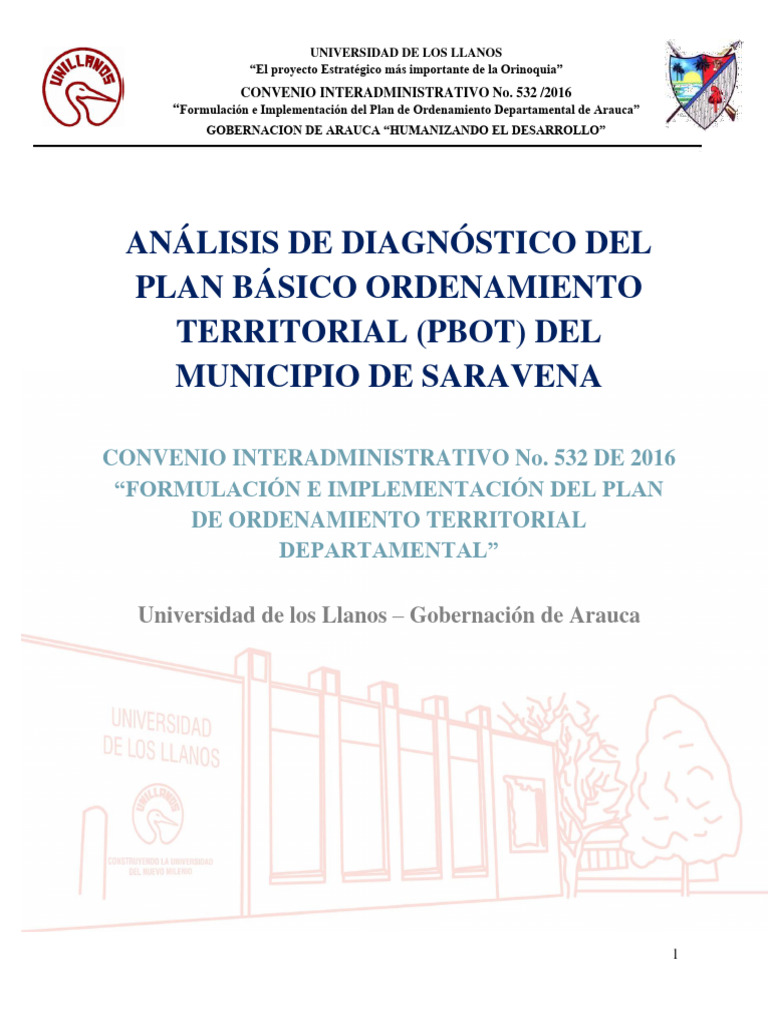4.1 Analisis de Diagnosticos Pbot Saravena | PDF | Planificación