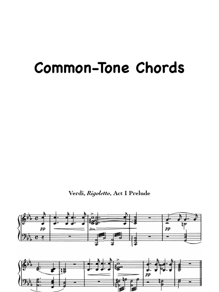 Common-Tone Chords Slides Solution | Download Free PDF | Musicology ...