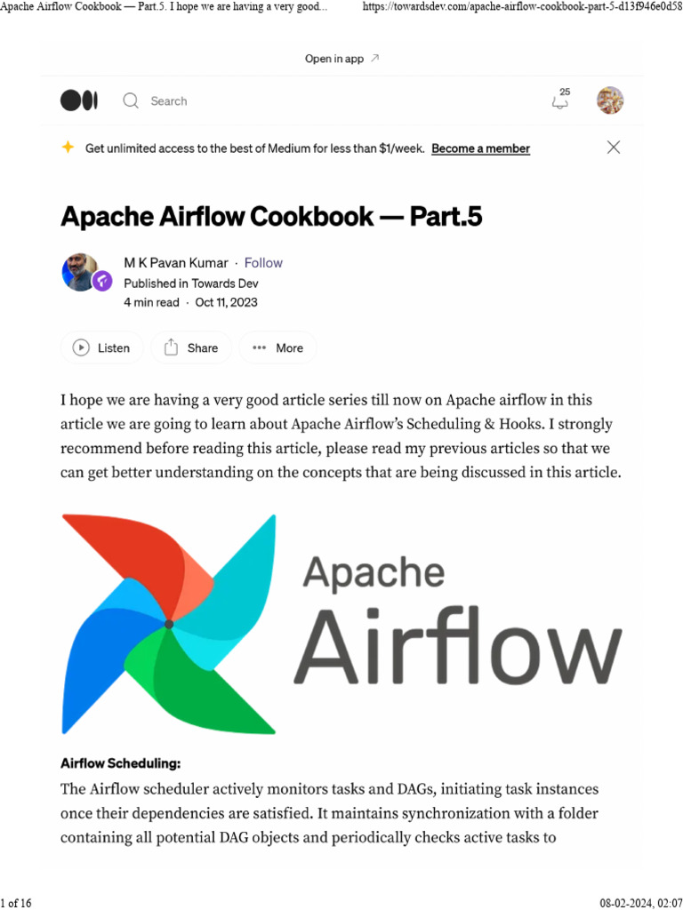 Apache Airflow Cookbook - Part.5. I Hope We Are Having A Very Good - by M K Pavan Kumar ...