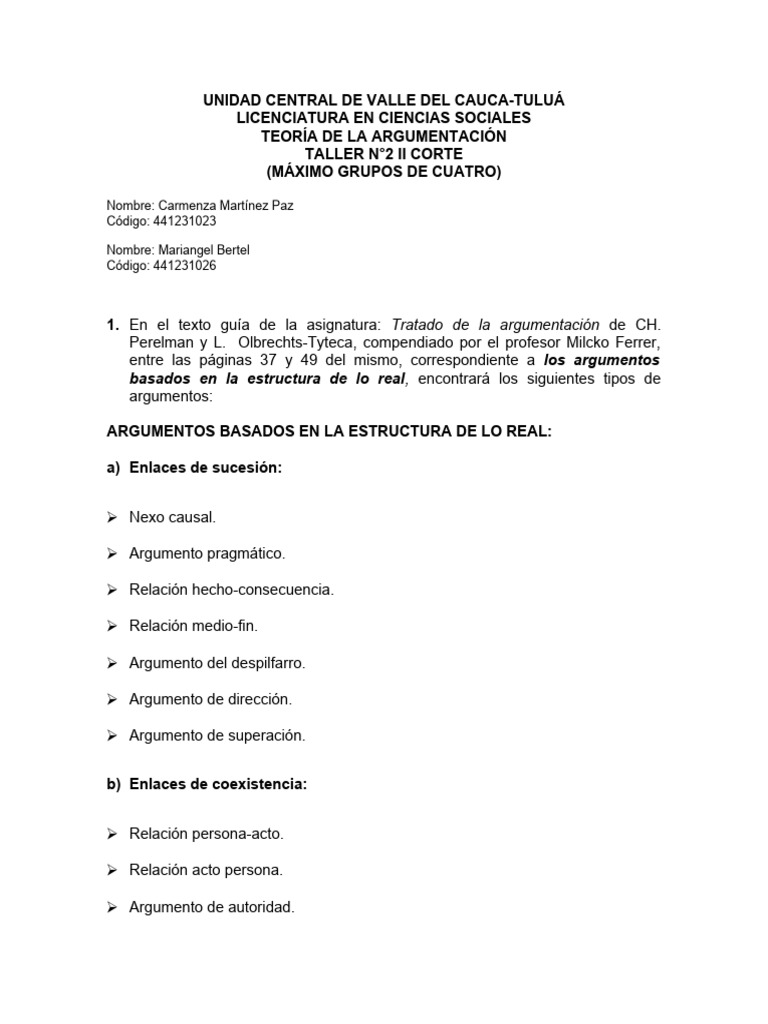 Taller de Argumentación Social | PDF | Ciencias sociales