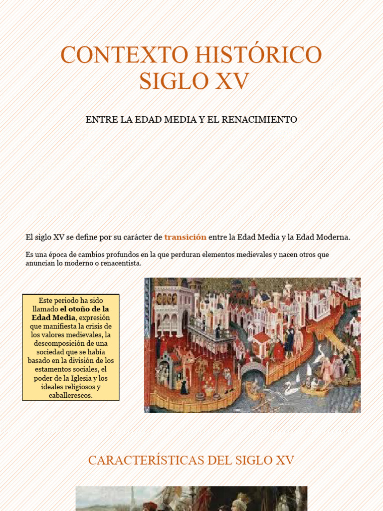 Contexto Histórico S XV | PDF | Edades medias | Renacimiento