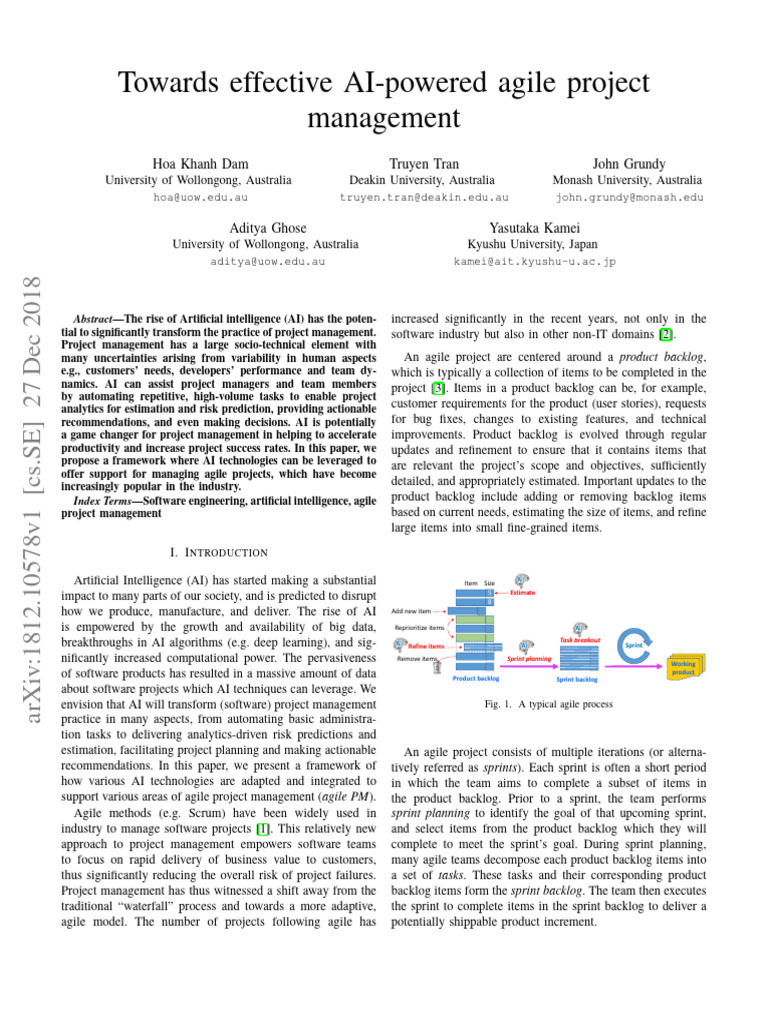4.towards Effective AI-powered Agile Project Managementpdf | Download Free PDF | Agile Software ...
