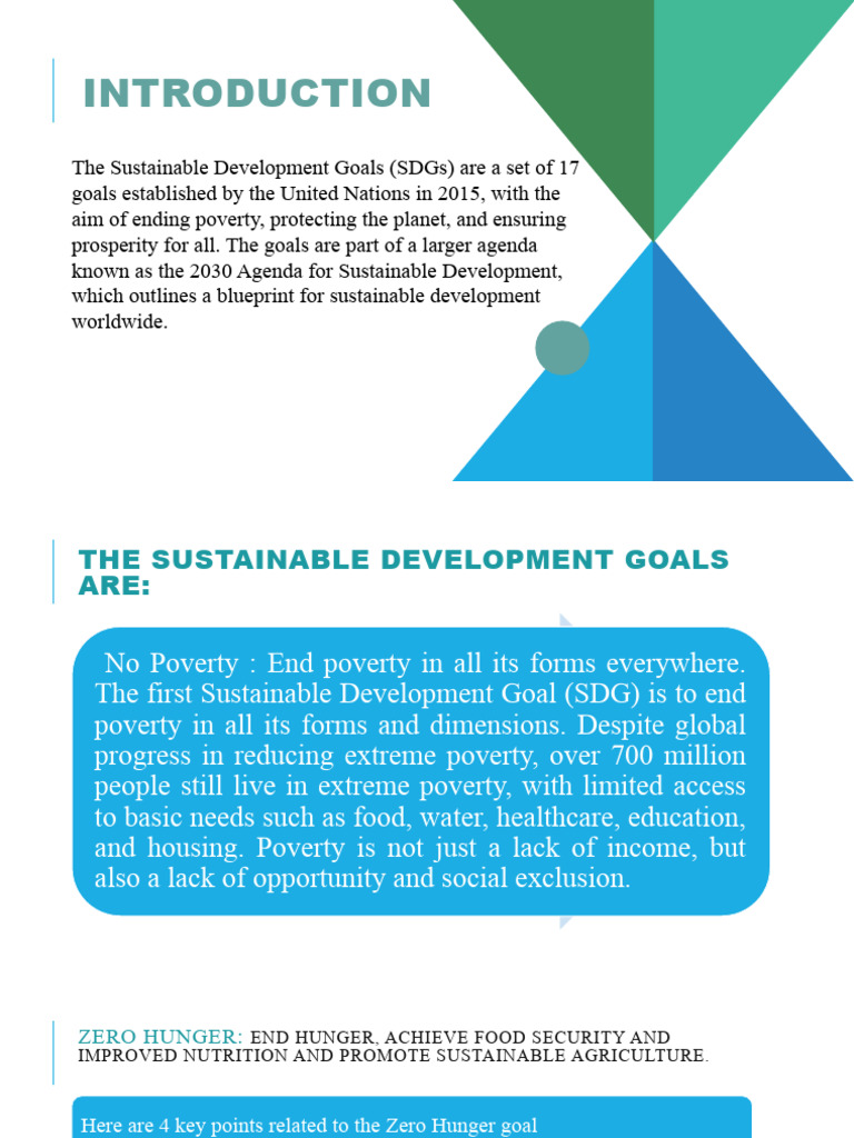 SDGs: A Blueprint for Global Change | PDF | Food Security | Sustainability
