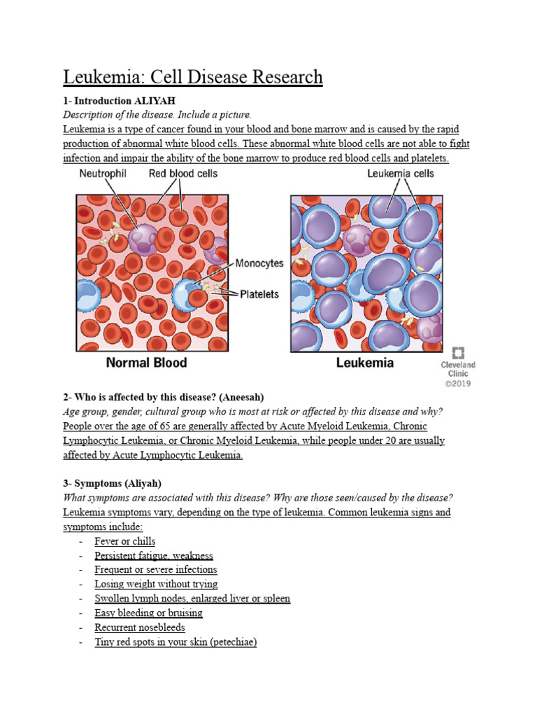 A.S & A.M - Leukemia Infographic | PDF | Cancer | Diseases And Disorders