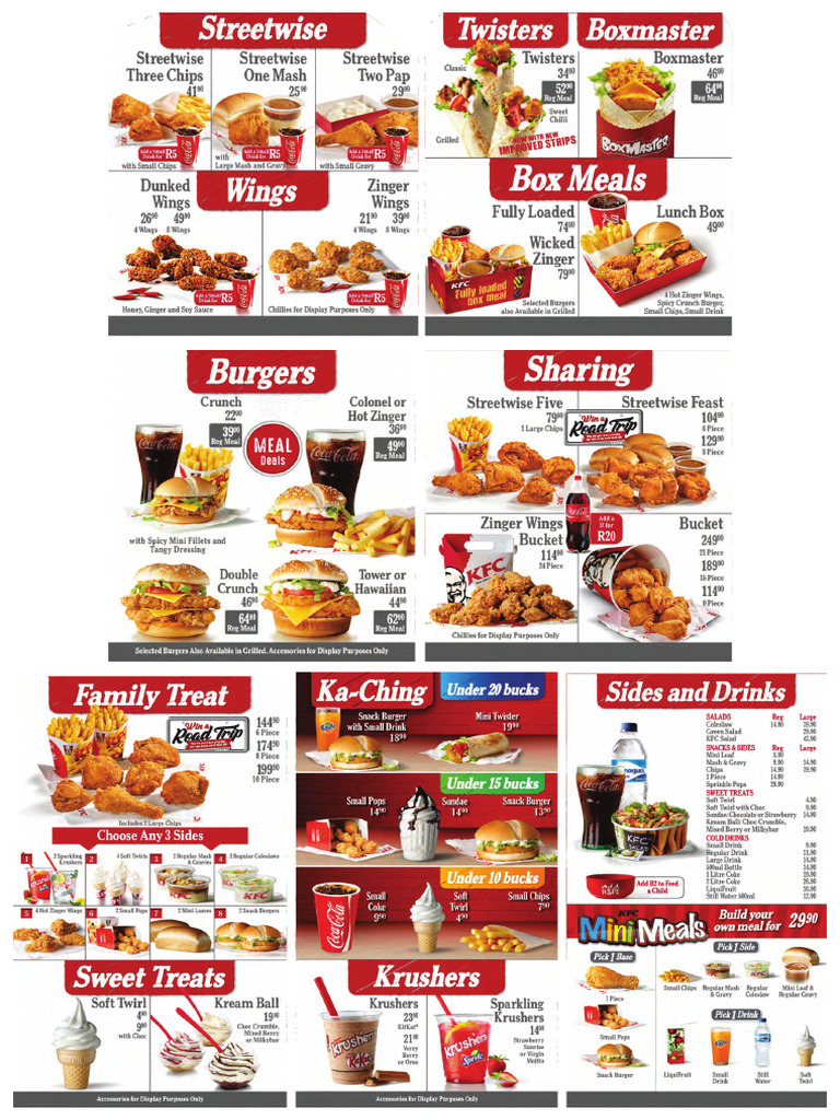 KFC Menu | PDF