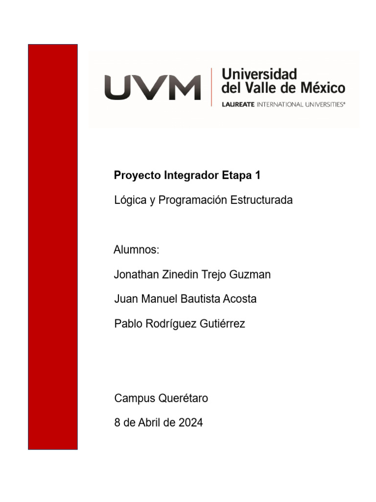 Proyecto Integrador Programación. | PDF | Ingeniería de software | Informática