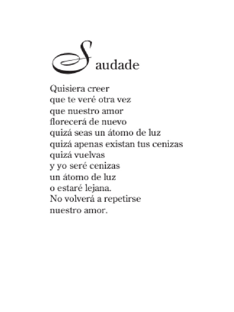 Poema Saudade | PDF