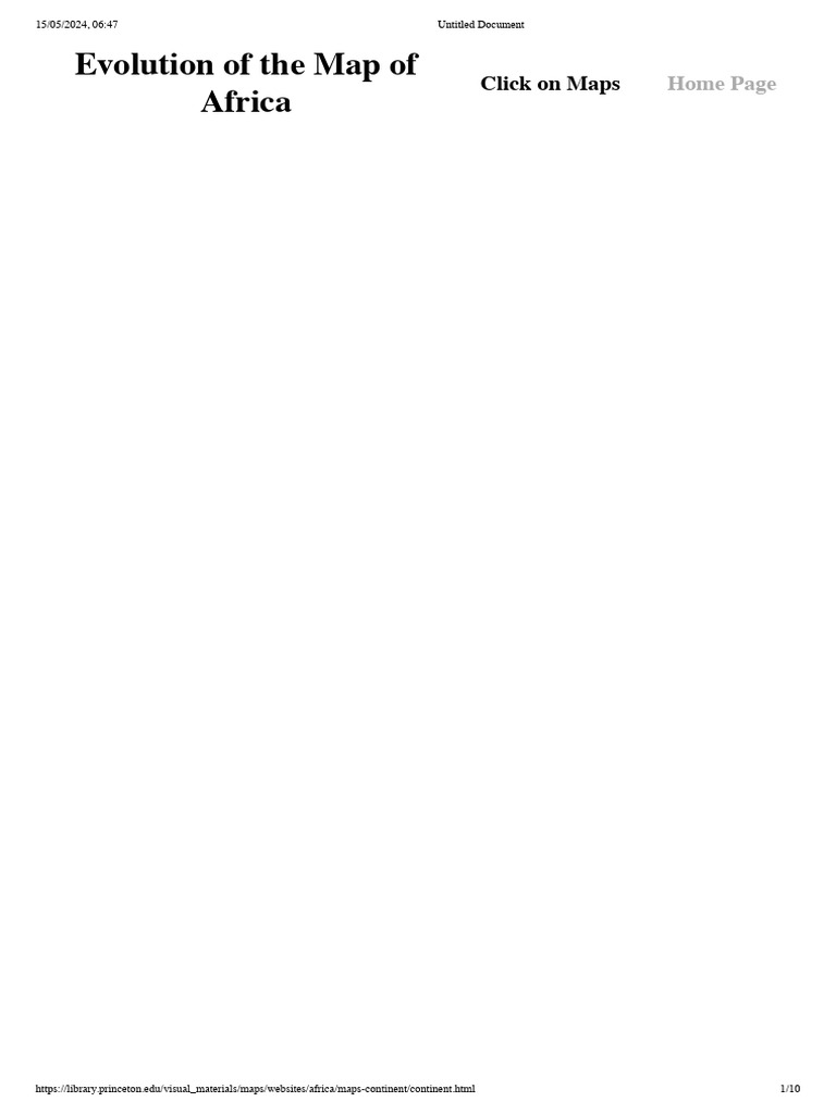 Evolution of The Map of Africa | PDF | Cartography | Africa