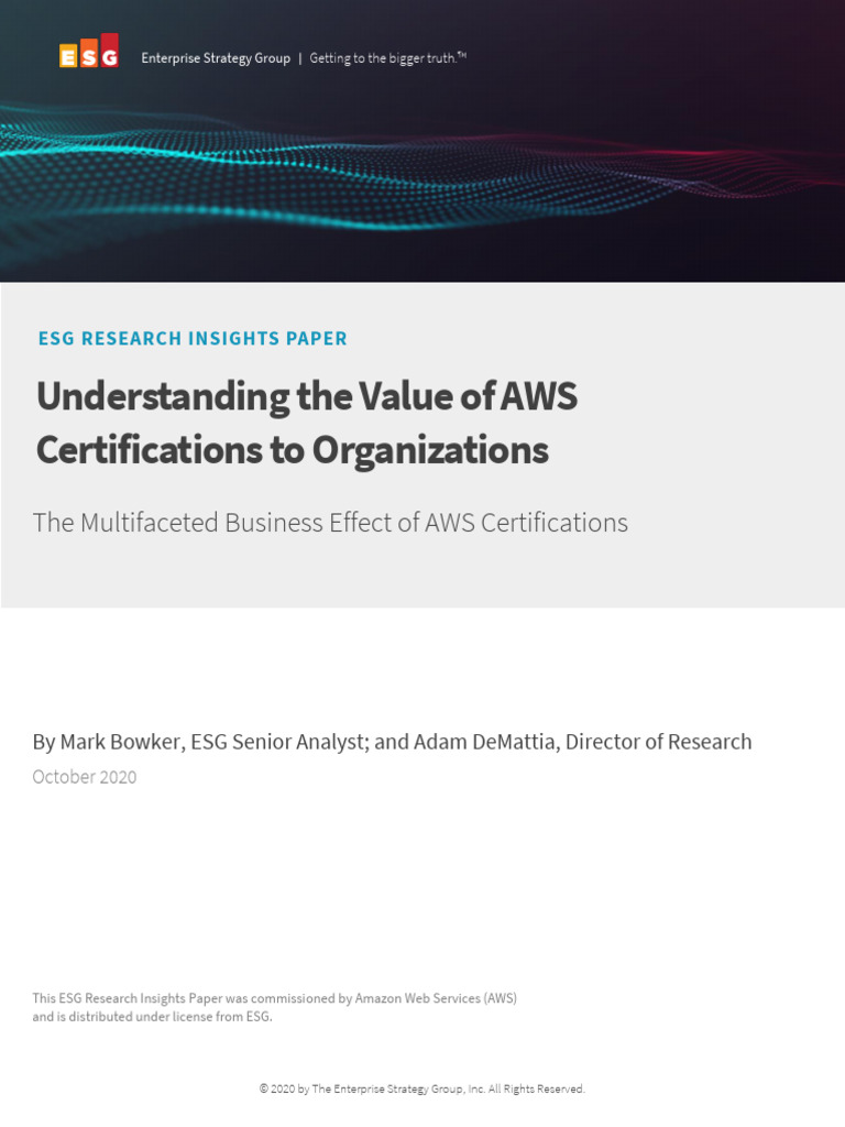 ESG Research Insights Paper AWS Certification Oct 2020 Final 10.23.20 ...