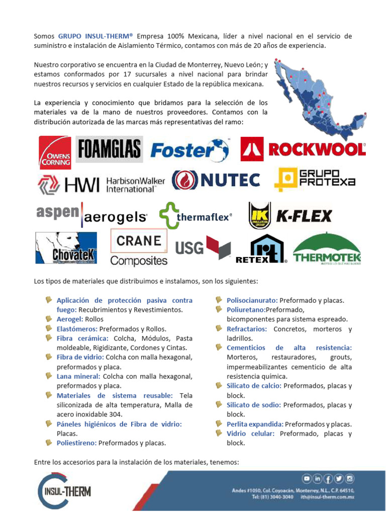 Aislamiento Termico - Grupo Insul Therm | PDF | Ingeniería de ...